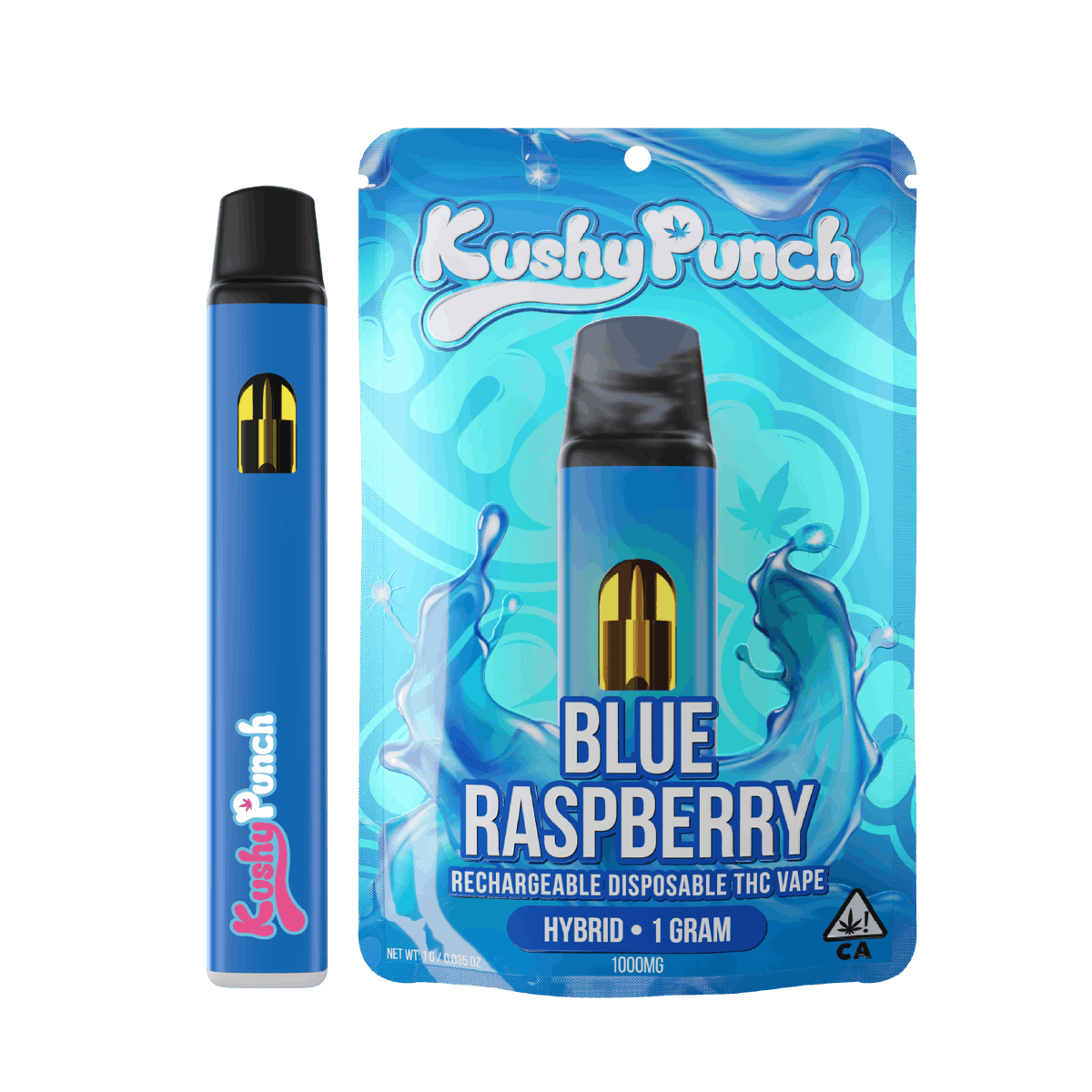 Blue Raspberry - Kushy Punch Disposable Vape – BUDZILLA|SD